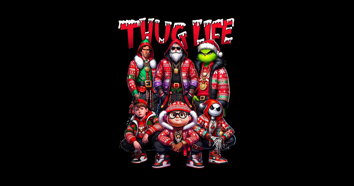Cartoon Christmas Thug Life, Movie Character, Thug Life Xmas, Thug Life ...