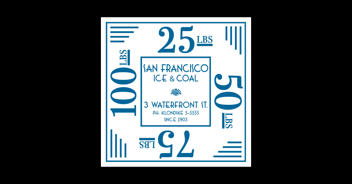 San Francisco Ice & Coal - San Francisco - Sticker | TeePublic