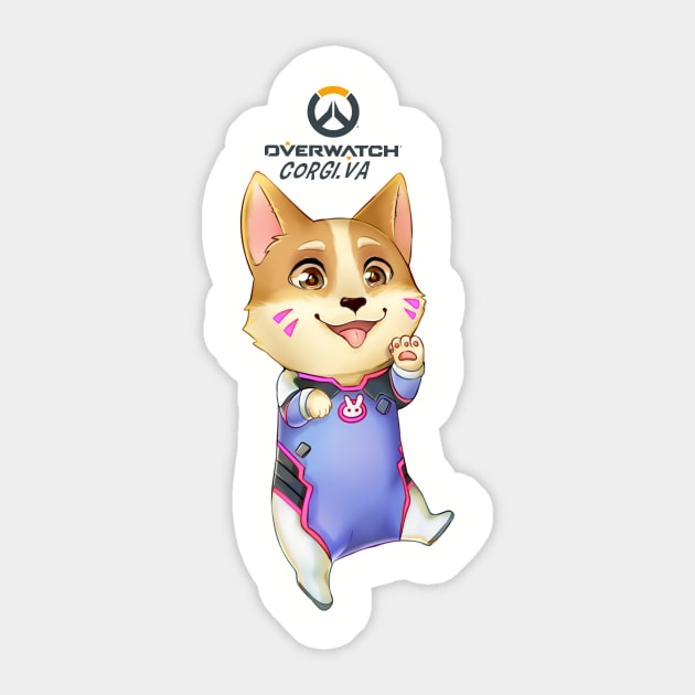 Overwatch dva fanart - Overwatch - Sticker | TeePublic