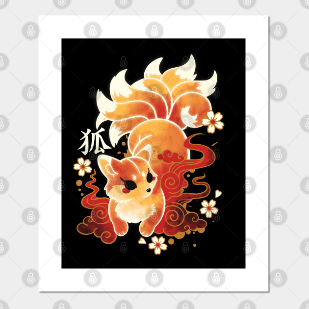 Kitsune kawaii - Kitsune - Posters and Art Prints | TeePublic