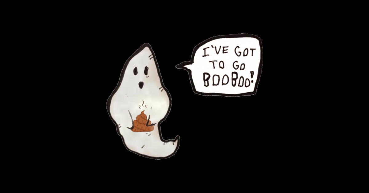 Ghost Poo - Funny Ghost - Sticker | TeePublic