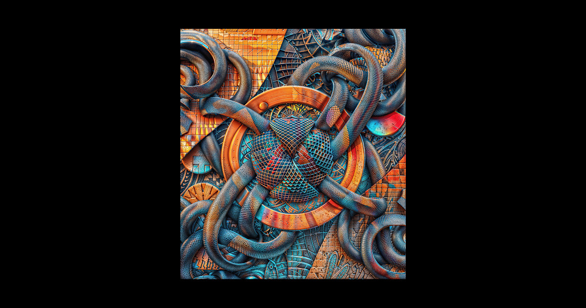 Interlocking Abstract Geometric Figures Dimensions - Abstract Figure ...
