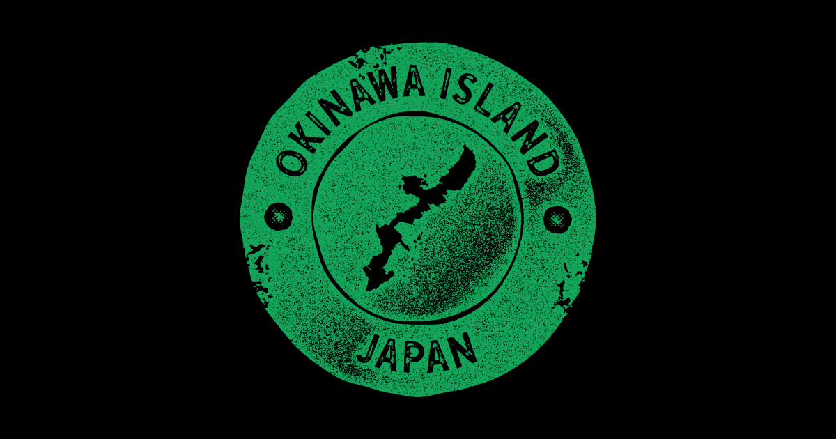 Okinawa Island map - Okinawa - Sticker | TeePublic