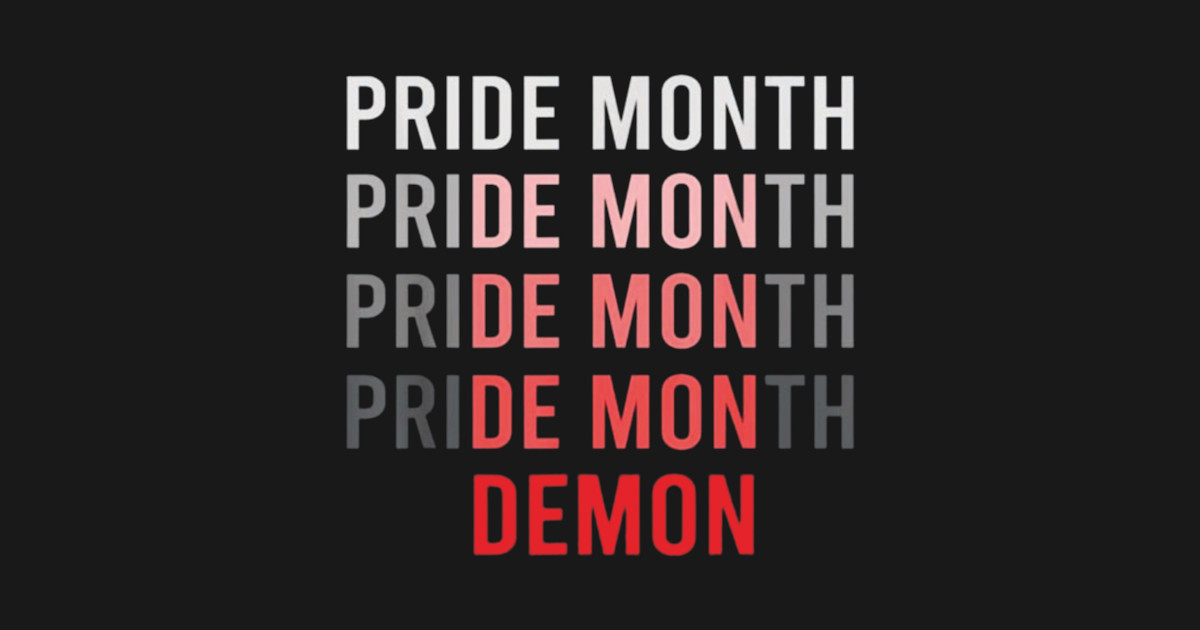 Pride Month Demon - Pride Month Demon - T-Shirt | TeePublic