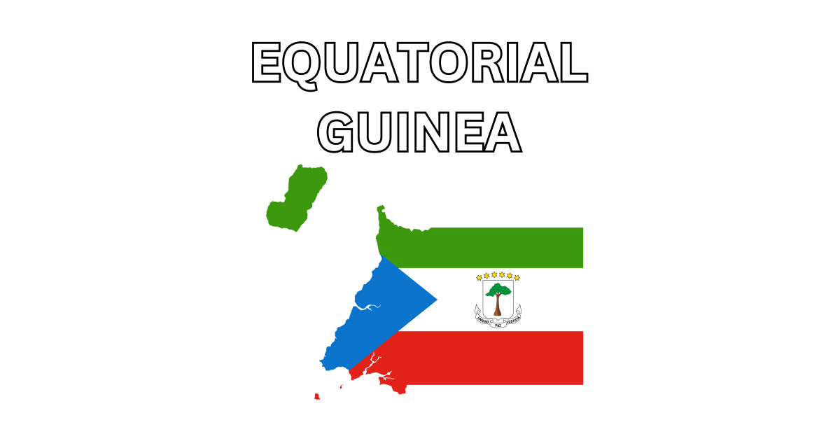 Equatorial Guinea Flag Map - Equatorial Guinea - T-Shirt | TeePublic