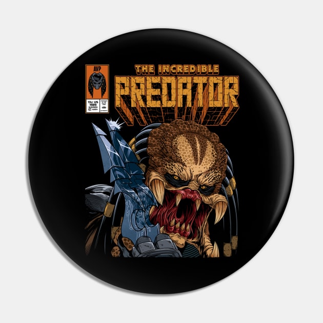The Incredible Predator - Predator - Pin | TeePublic