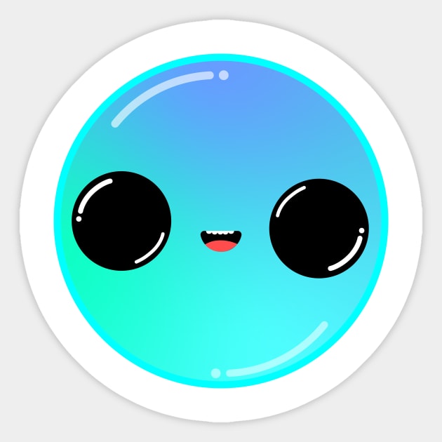 Smiling bubble - Smile - Sticker | TeePublic