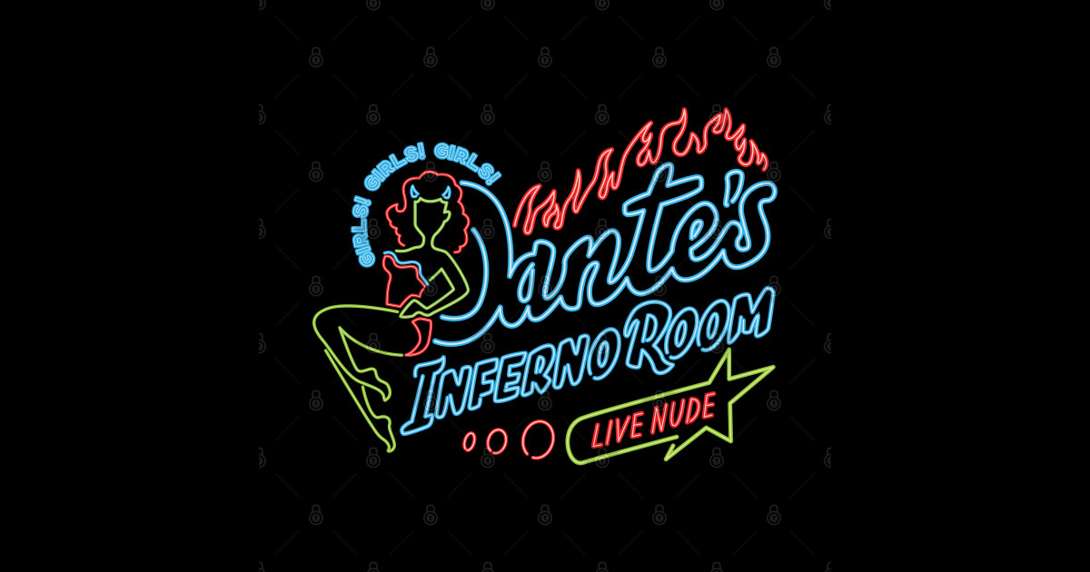 Dantes Inferno Room Neon - The Ghost With The Most - Sticker | TeePublic