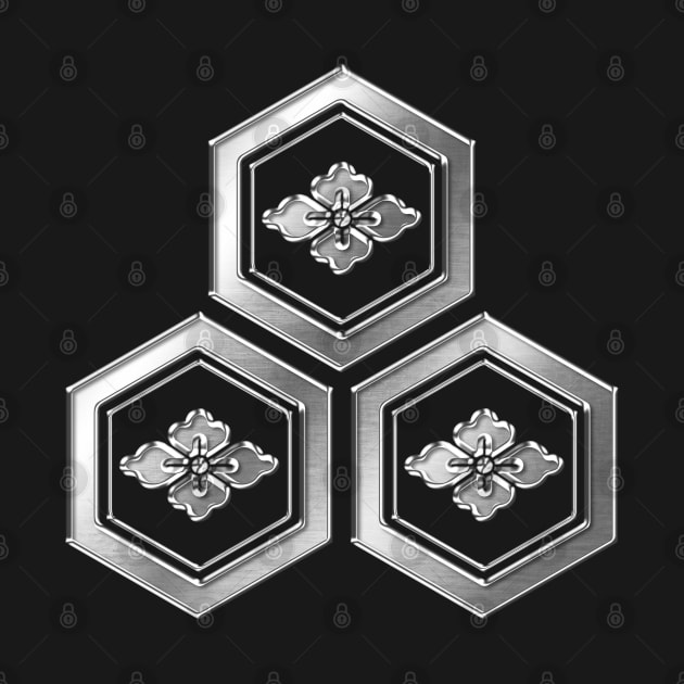 Azai Clan Kamon Silver Chrome - Azai - T-Shirt | TeePublic