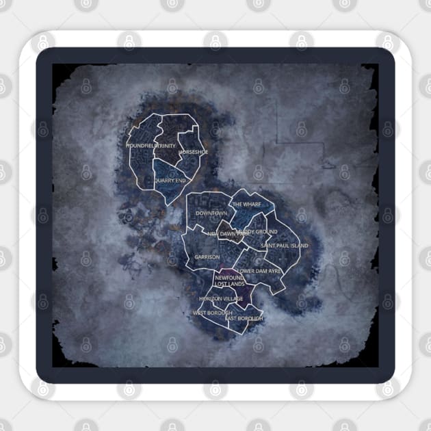 Dying Light 2 Map - Dying Light 2 Map - Sticker | TeePublic