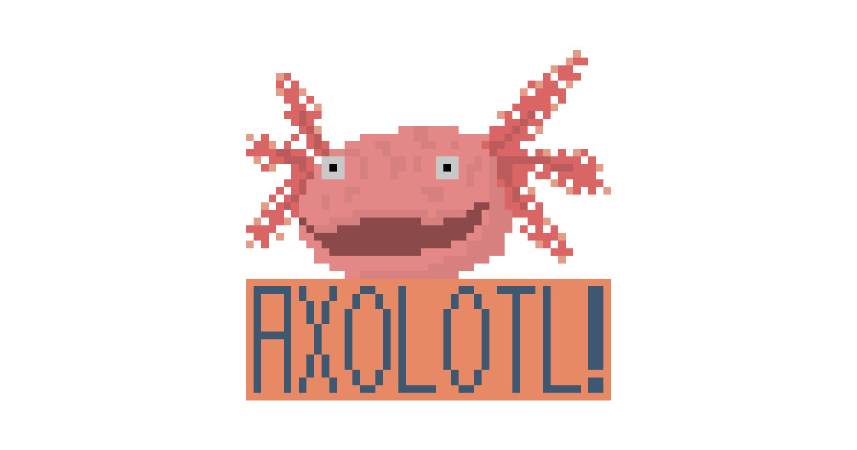 Axolotl Smile Pixel - Axolotl - T-Shirt | TeePublic
