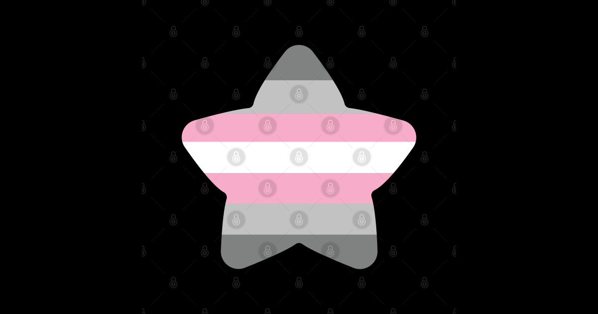 Demigirl Flag Star - Lgbtq - Sticker | TeePublic