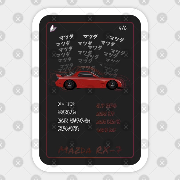 Mazda RX-7 - Mazda Rx7 - Sticker | TeePublic