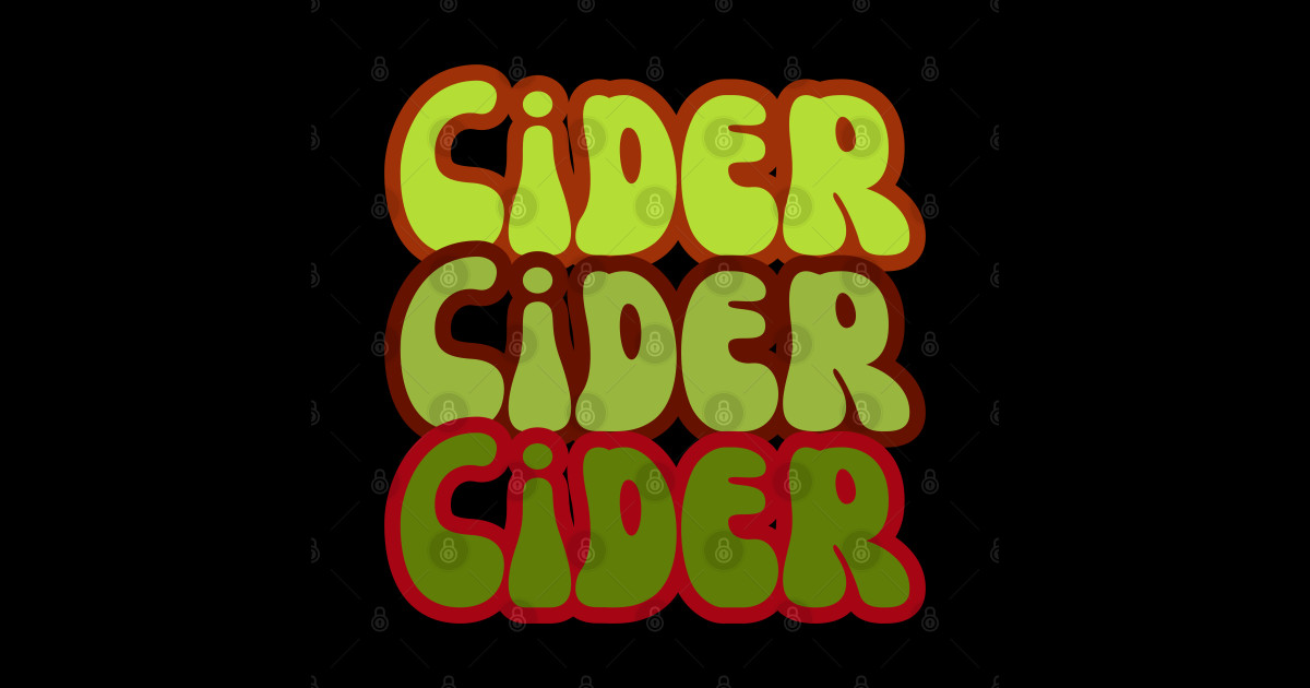 Cider, Cider, Cider Retro Groovy Pop Lime Green Style - Cider Lover ...
