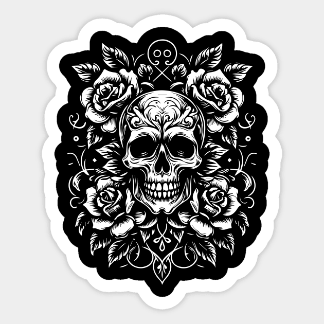 skull tattoo design - Tattoo - Sticker | TeePublic
