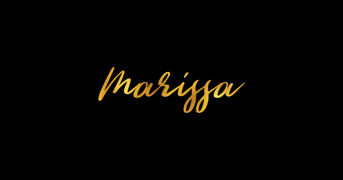Marissa Name Hand Lettering in Faux Gold Letters - Marissa - Sticker ...