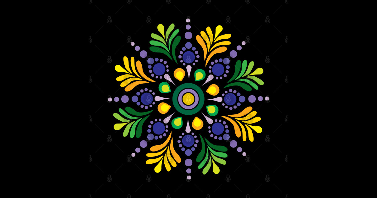 Magic. Dot work. Digital colorful Mandala pattern - Mandala Dot Work ...
