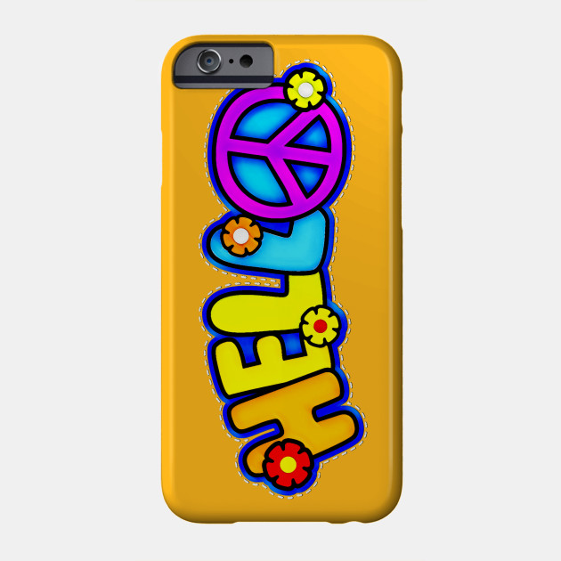 Colorful Hello Peace Sign Typography - Quotes And Sayings - Phone Case ...
