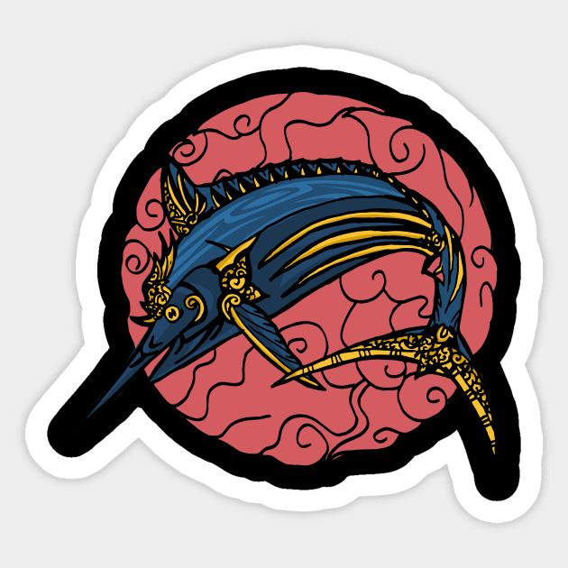 Marlin Fish - Fish - Sticker | TeePublic