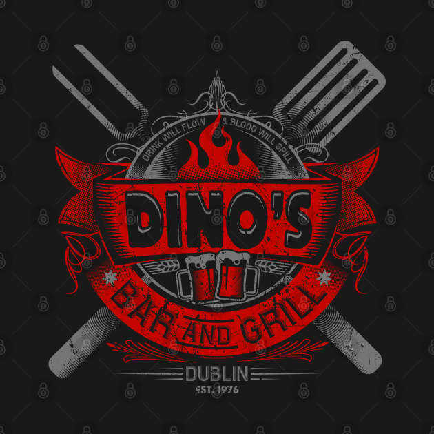 DINO'S BAR AND GRILL - Thin Lizzy - Kids T-Shirt | TeePublic