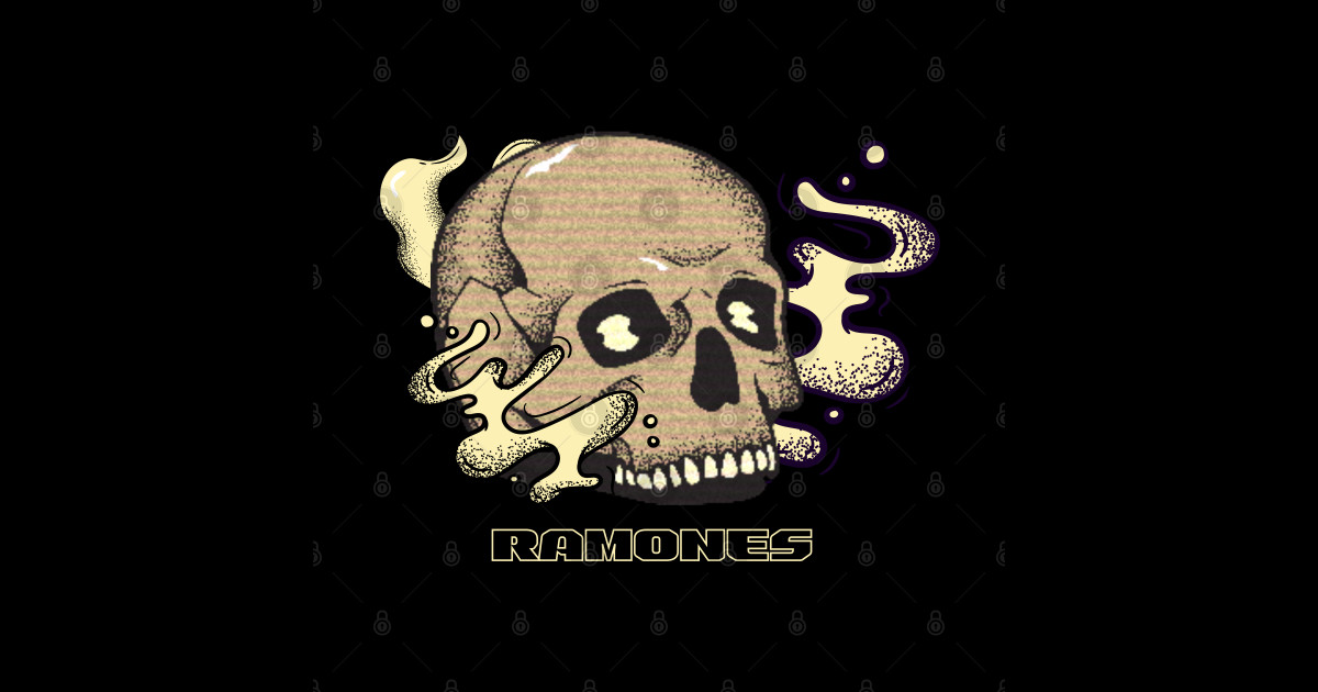 Ramones skull - Ramones Band - Sticker | TeePublic