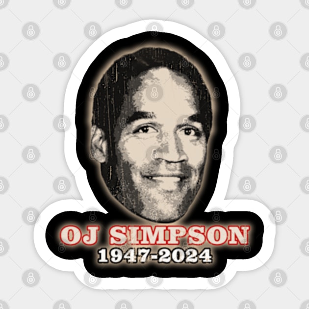 OJSimpson 30 //Art Drawing - Oj Simpson 3 - Sticker | TeePublic