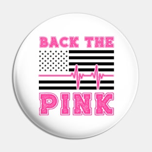 Pink Ribbon Usa Flag Back The Pink Pins and Buttons for Sale | TeePublic