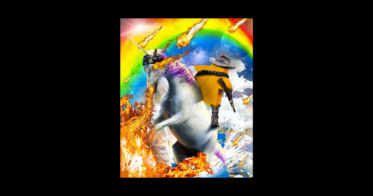 Cowboy Meeple Board Gaming Gamer Riding Unicorn Rainbow - Cowboy Meeple ...
