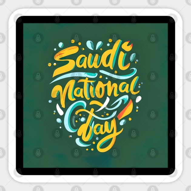 Saudi National Day - Funny - Sticker | TeePublic