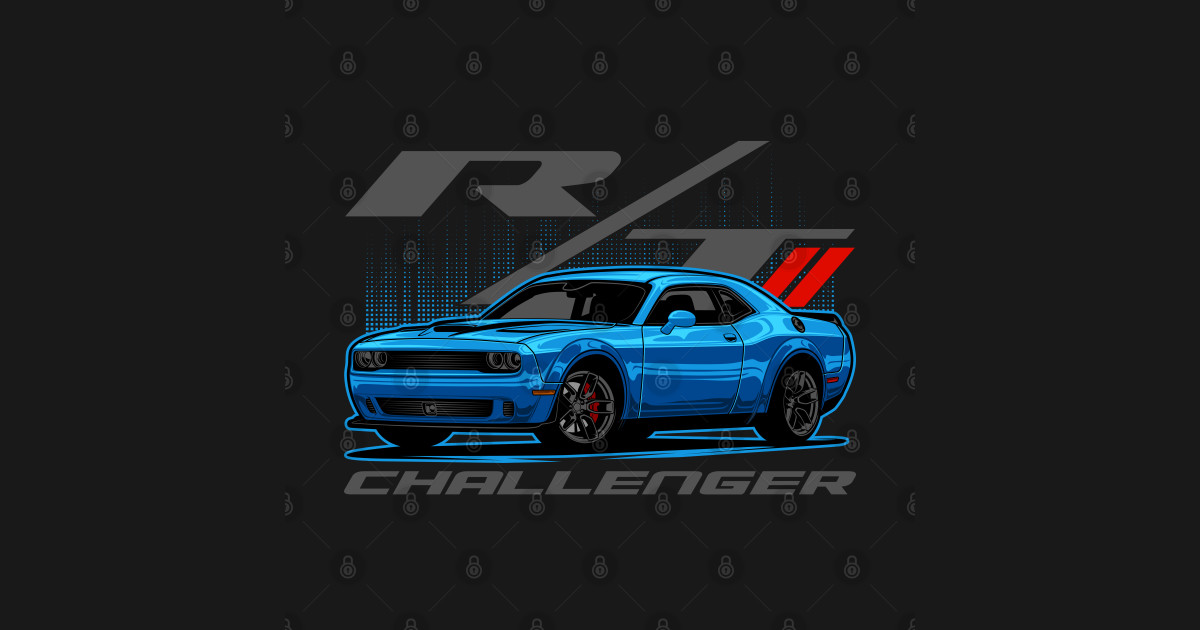 Blue Challenger R/T T-Shirt - Dodge Challenger - T-Shirt | TeePublic