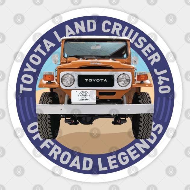 4x4 Offroad Legends: Toyota Land Cruiser J40 - Fj40 - Sticker | TeePublic