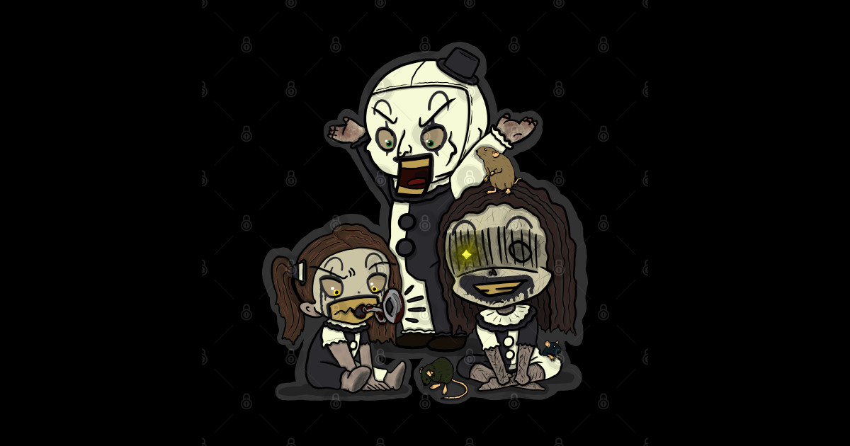 Chibi-Clown Trio - Terrifier - Sticker | TeePublic