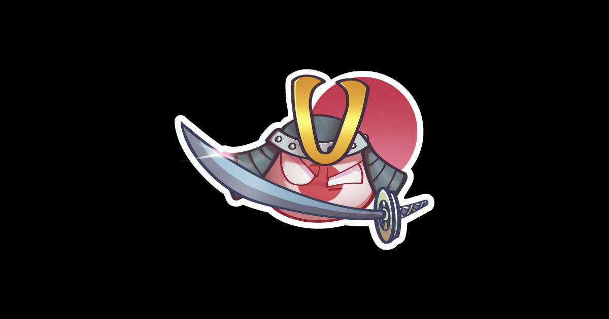 Japanball Samurai V3 - Countryballs - Countryballs - Sticker | TeePublic
