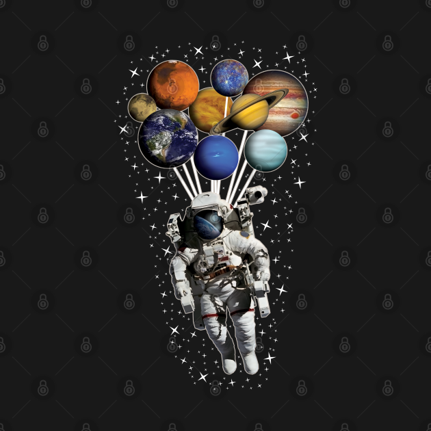 Astronomy Astronaut Balloon Planets Spaceman Gift - Astronaut Balloon ...