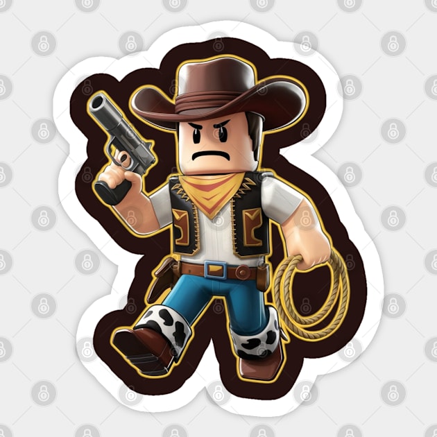 Cowboy Roblox - Kids - Roblox - Sticker | TeePublic