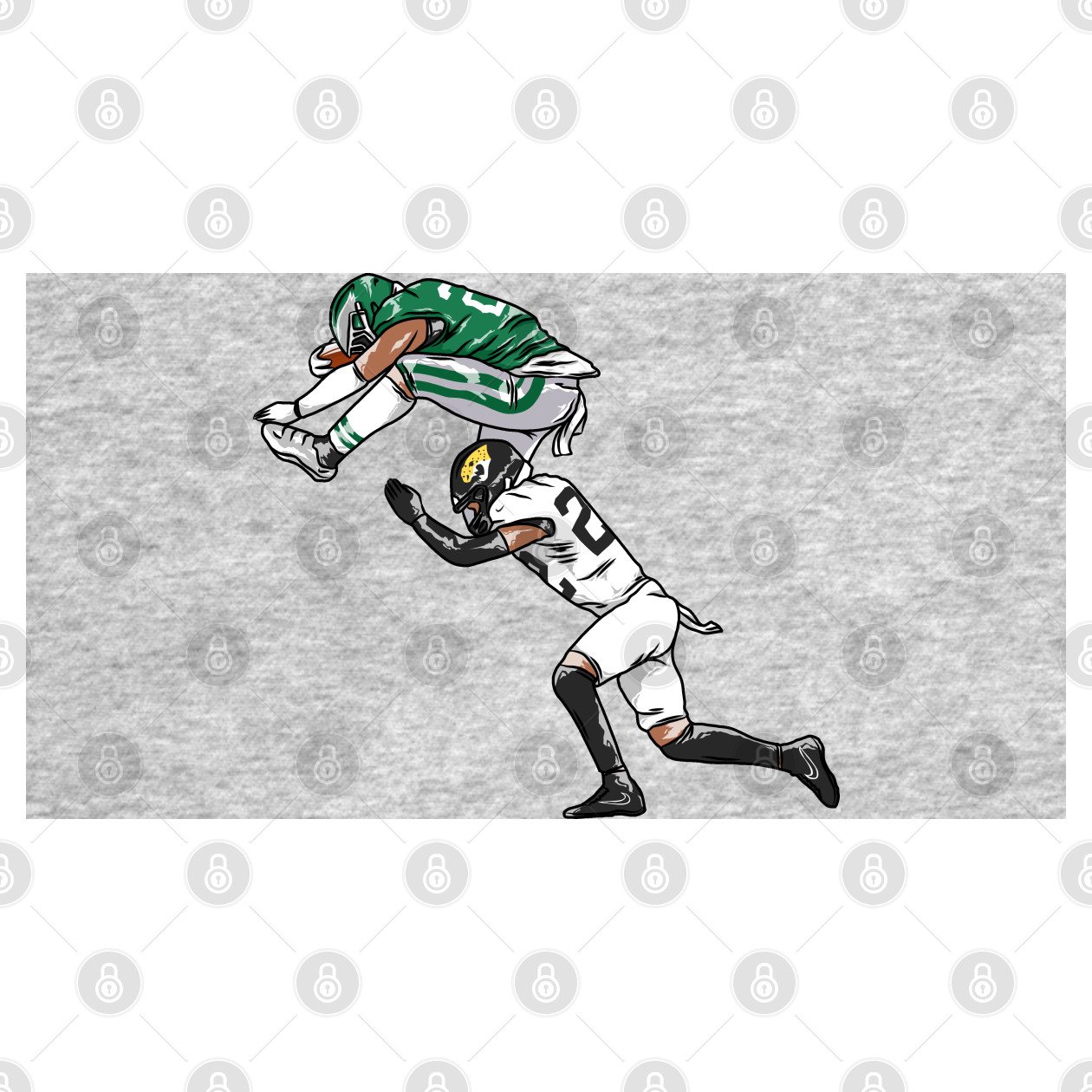 Saquon Barkley Leap Cartoon - Saquon Barkley - Hoodie | TeePublic