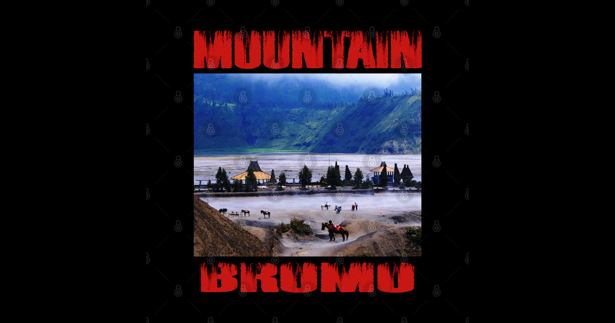 Pure Mountain Bromo - Mountains - Sticker | TeePublic