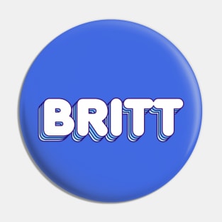 Blue Layers Britt Name Label Pins and Buttons for Sale | TeePublic