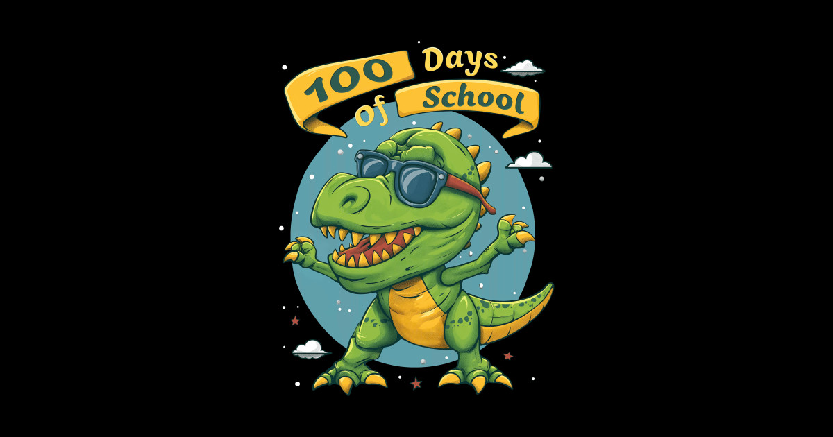 Funny 100 Days Of School Dinosaur - 100 Days Of School Dinosaur ...
