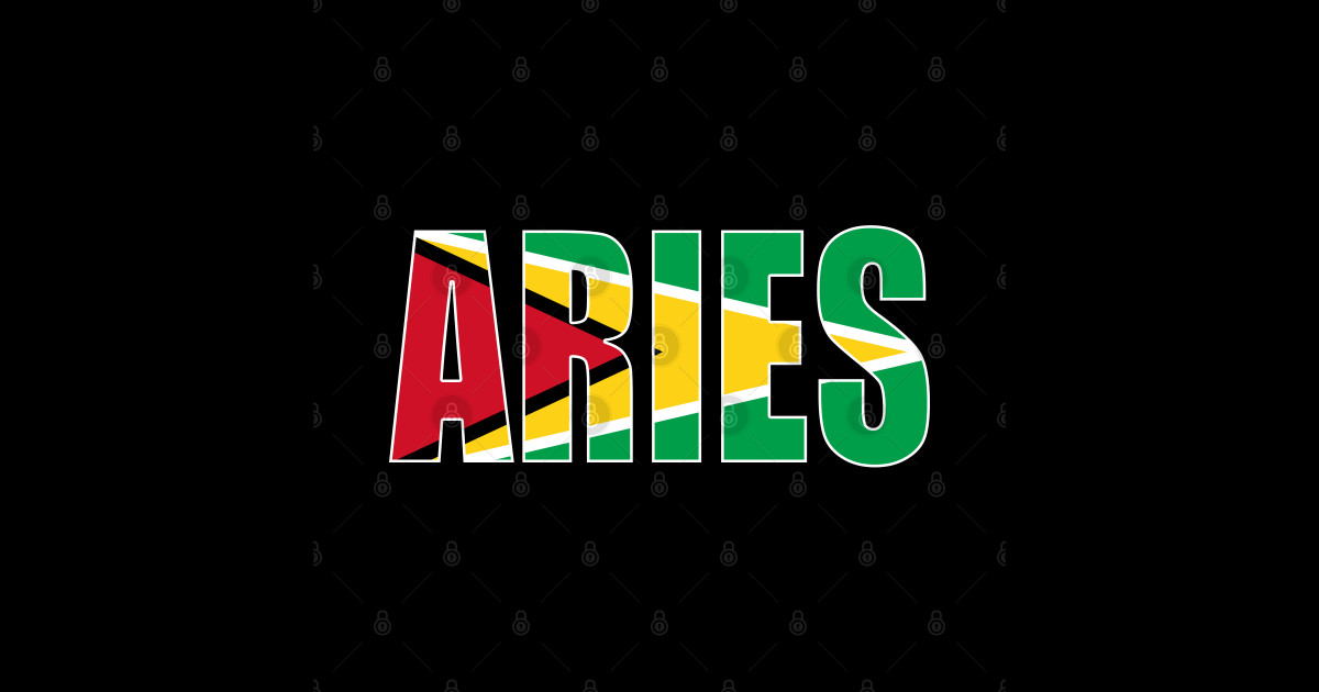 Aries Guyanese Horoscope Heritage DNA Flag - Aries Guyanese - T-Shirt ...