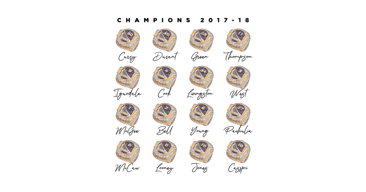 GSW Golden State Warriors Championship Rings 2017-2018 Season ...