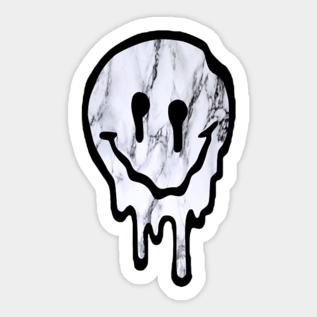 marble drippy smiley face - Shaka - Sticker | TeePublic