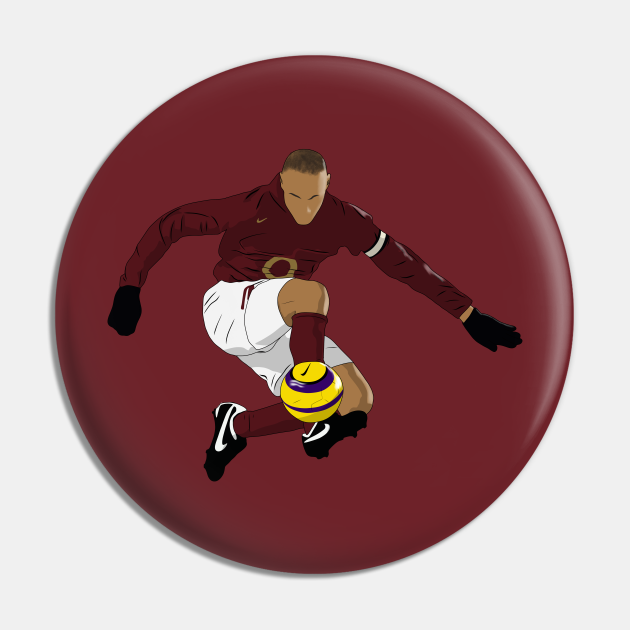 Thierry Henry Iconic 00s Highbury Kit - Thierry Henry - Pin | TeePublic