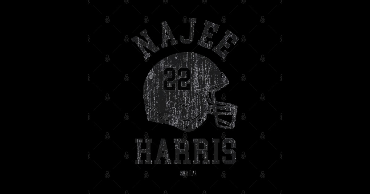 Najee Harris Pittsburgh Helmet Font - Najee Harris - Sticker | TeePublic