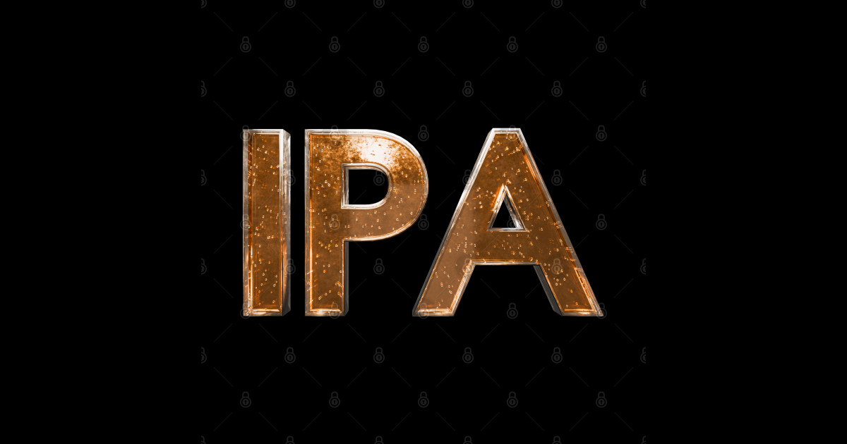 IPA Beer Typography Design - Ipa - Sticker | TeePublic