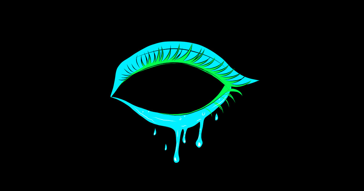 Neon Psychedelic Slime Eye - Ravenrarities - Sticker | TeePublic