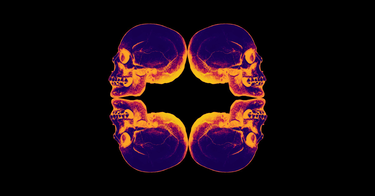 Profile Skull X4 INFRARED - Skull - Sticker | TeePublic