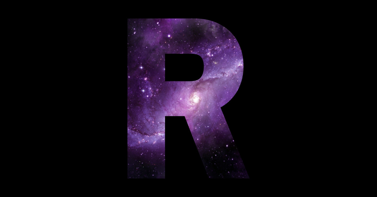 Letter R "Galaxy" - Alphabet - Sticker | TeePublic
