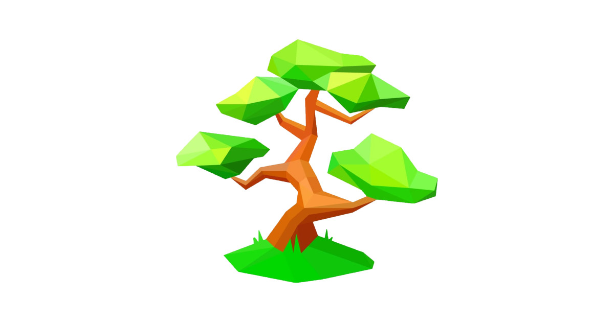MINIMALISTIC POLYGON BONSAI TREE - Japanese - T-Shirt | TeePublic