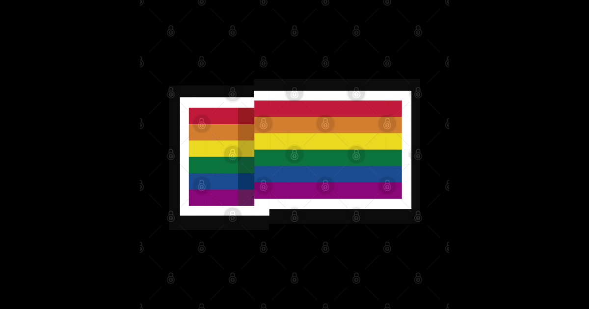 PRIDE FLAG PIXEL ART - Pridemonth - Sticker | TeePublic